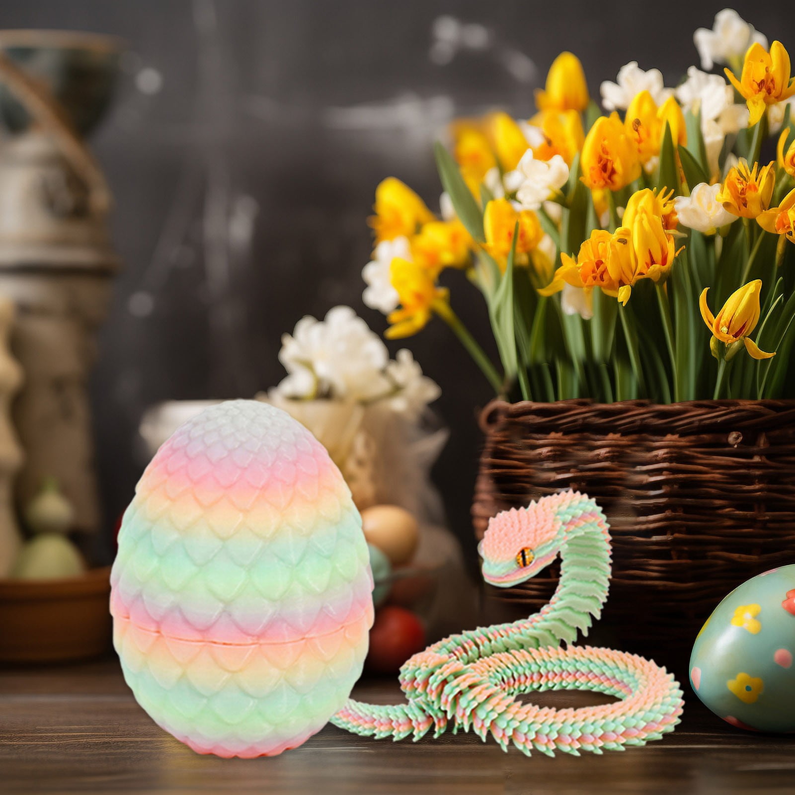 3D Printed Dragon Eggs with Dragon Inside Prefilled Easter Eggs ...