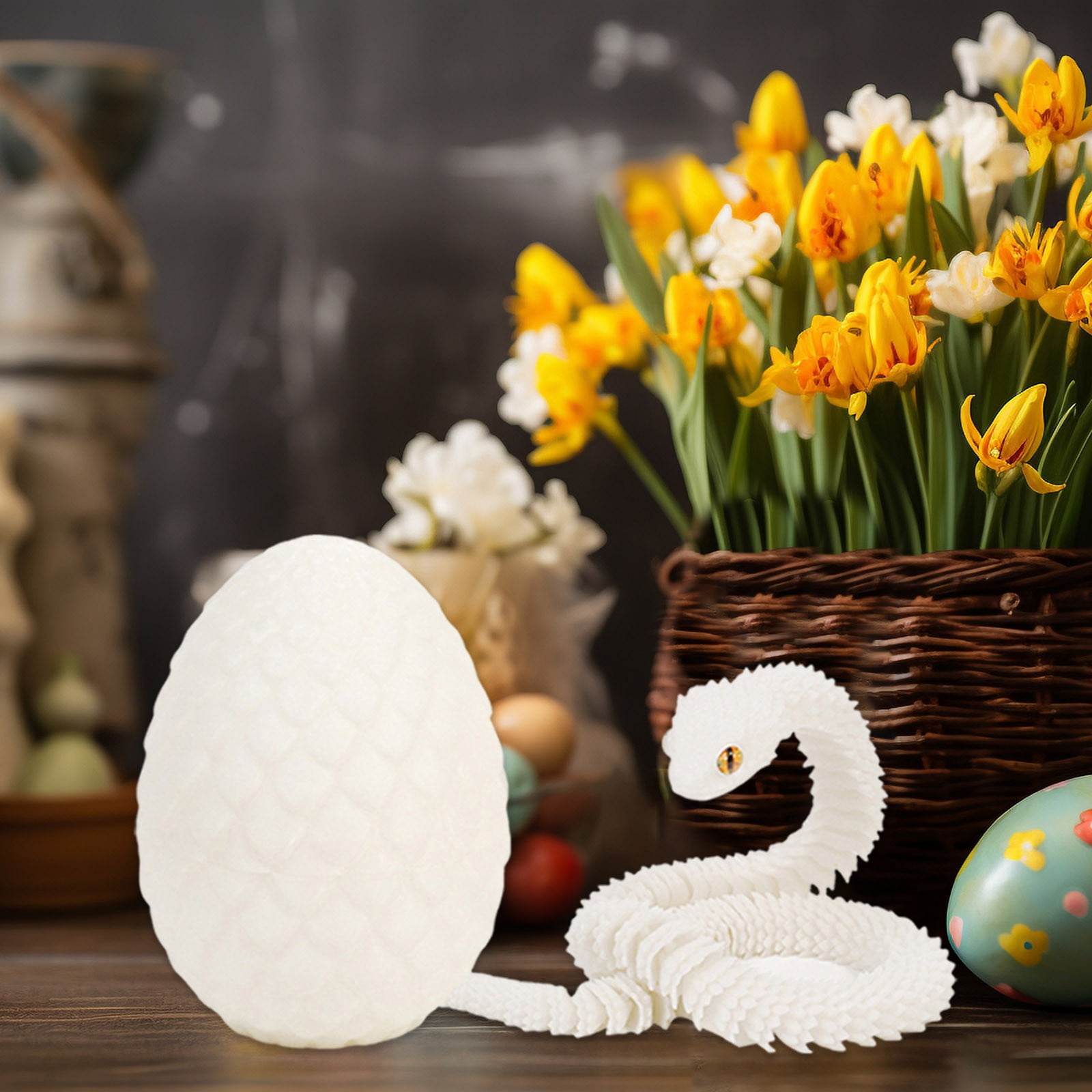3D Printed Dragon Eggs with Dragon Inside Prefilled Easter Eggs Articulated Dragon Fidget Toys ...