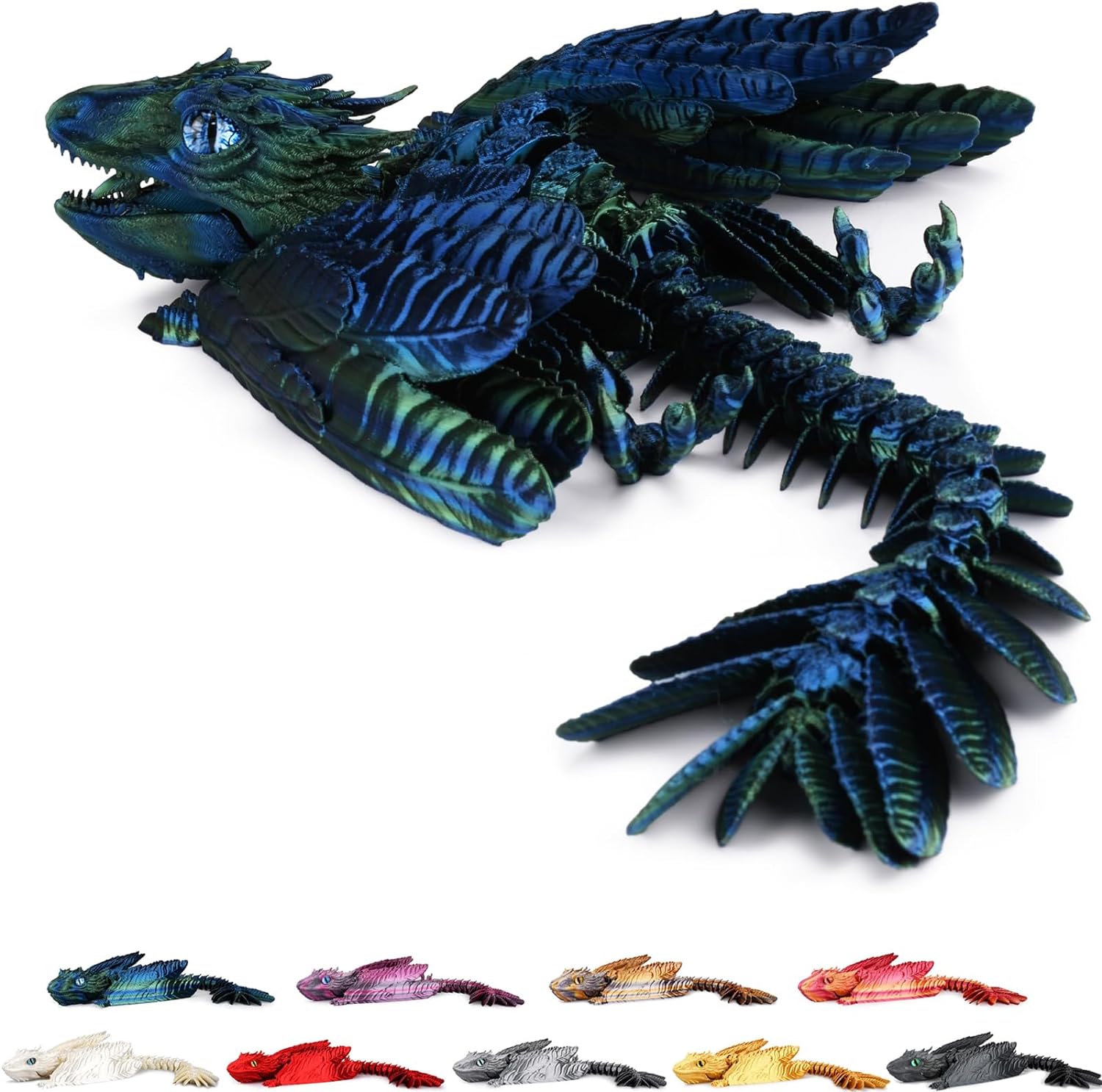 3D Printed Dragon, Feathered Wyvern Dragon, 3D Printed Feathered Wyvern ...