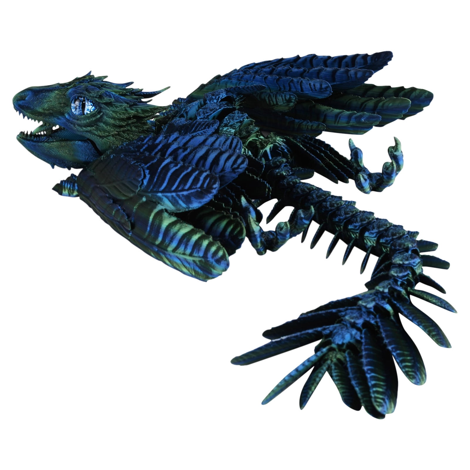 3D Printed Dragon, Feathered Wyvern Dragon, Articulated Dragon, Fidget ...
