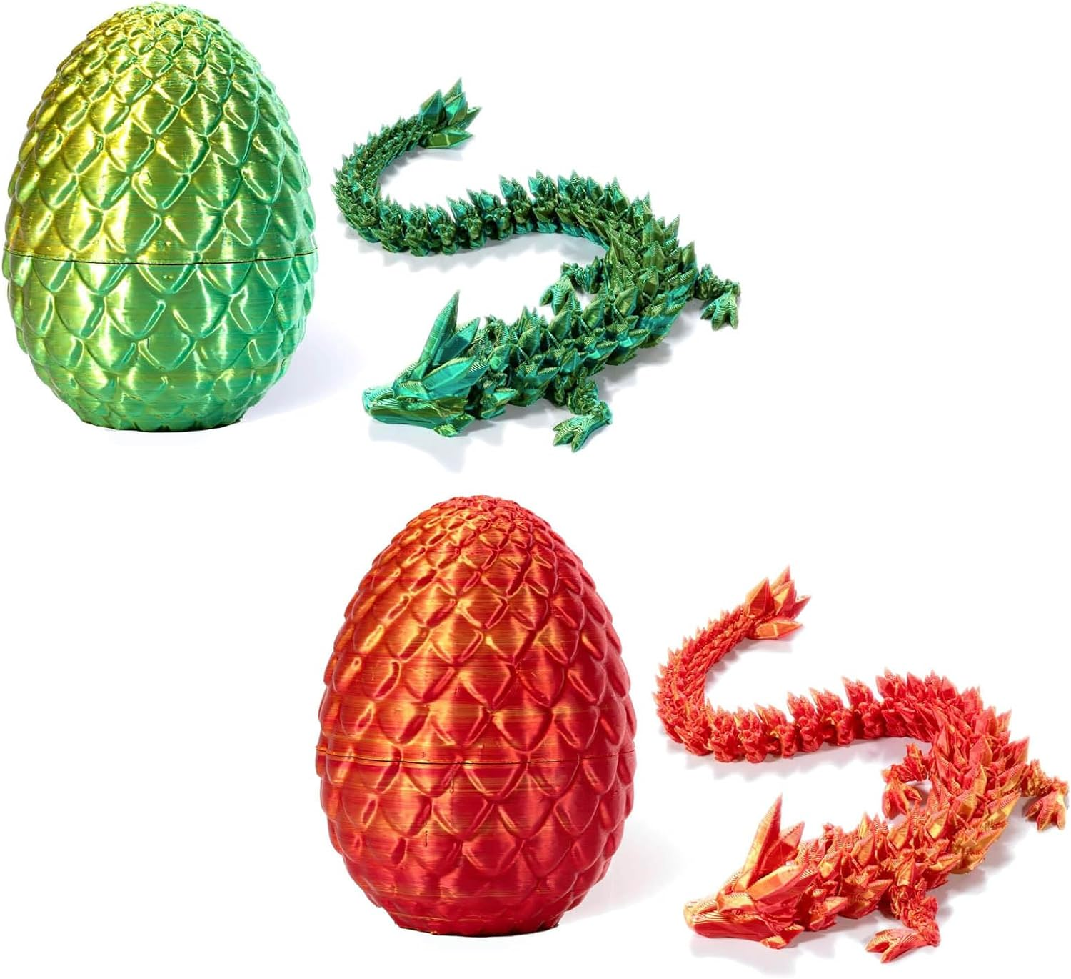 3D Printed Dragon Fidget Toy, Full Articulated Dragon Crystal Dragon ...