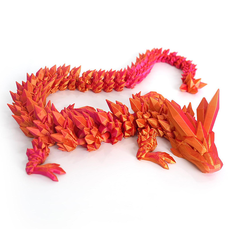3D Printed Dragon Figures Multi-Jointed Movable Dragon Model Toys ...