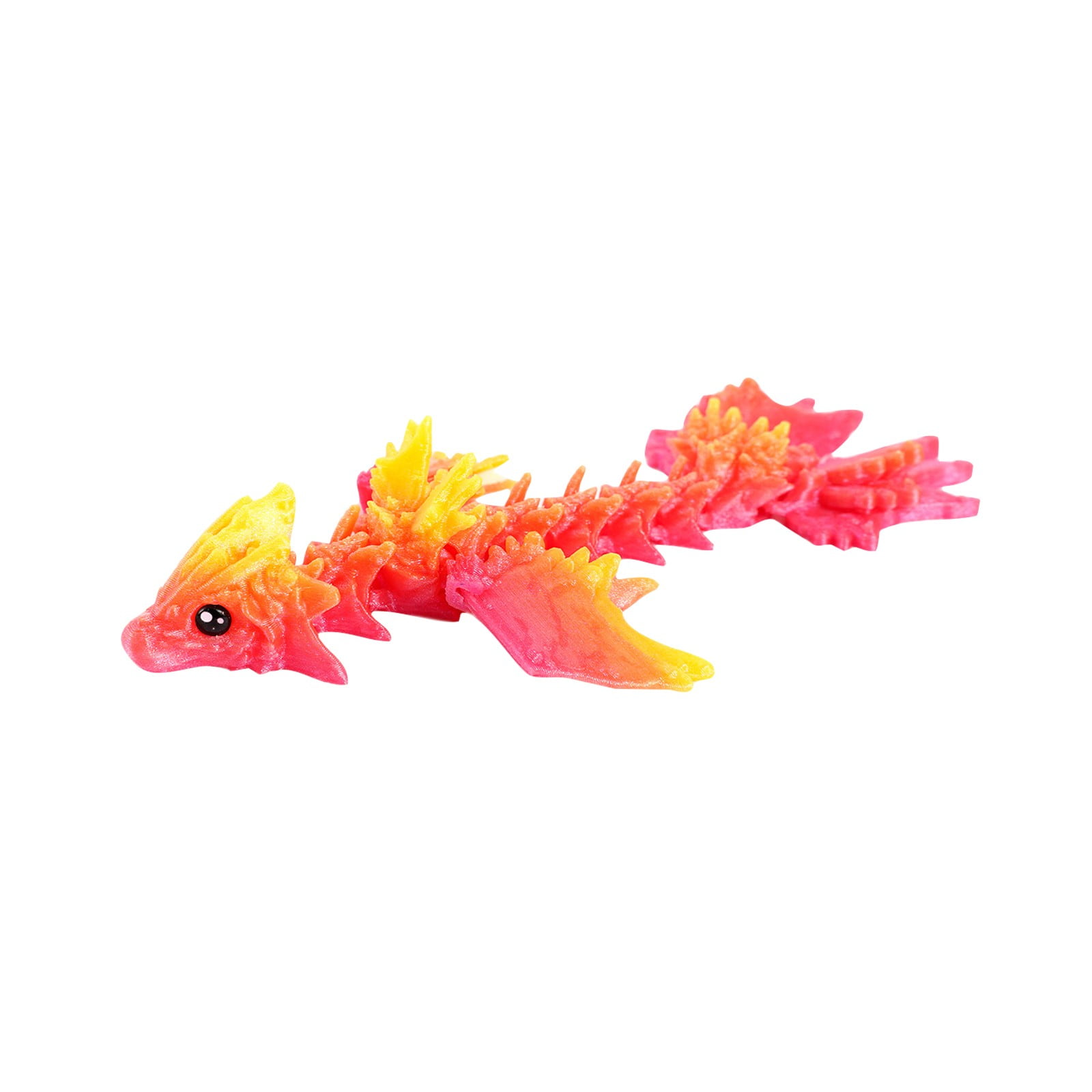 3D Printed Dragon Figurine - Articulated Sea Dragon With Nebula Sunrise ...