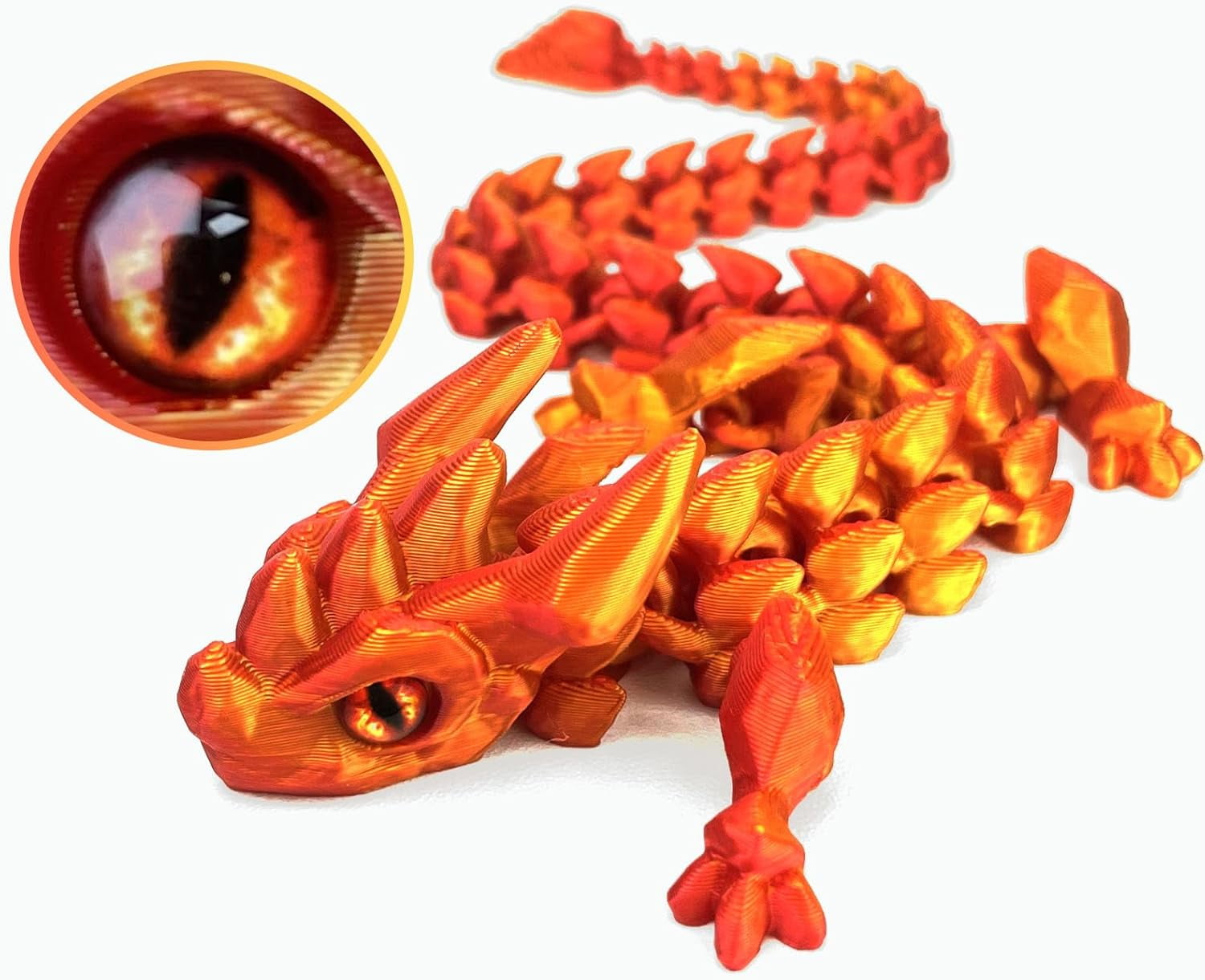 3D Printed Dragon Flexible,Articulated 3D Printed Dragon Stress Toy ...
