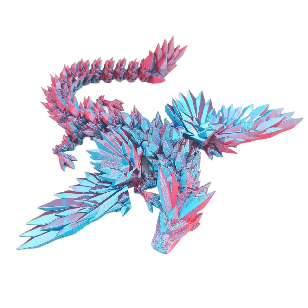 3D Printed Dragon Flying Flexible With Wings, Home Decor, Birthday Gift ...