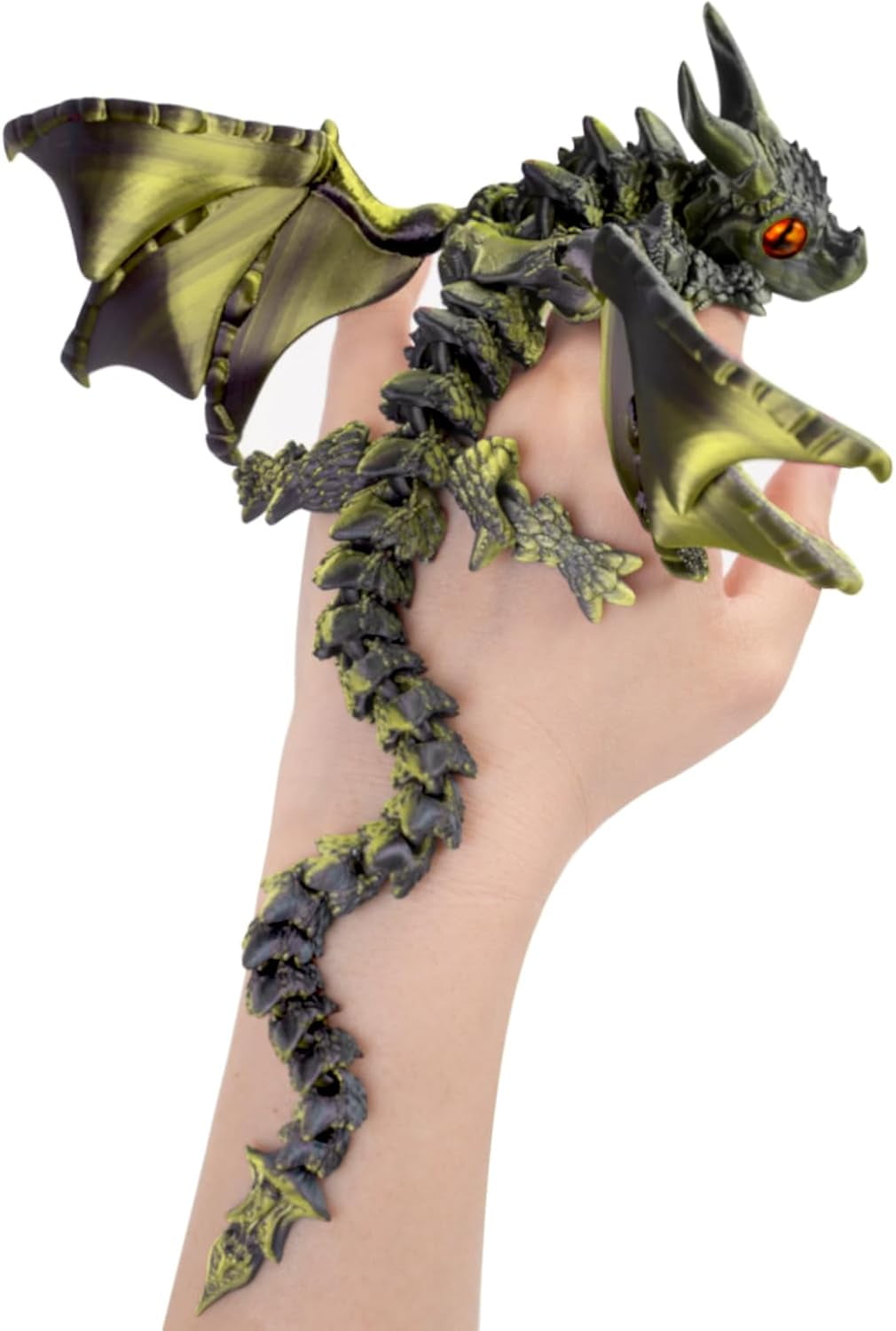 3D Printed Dragon with Foldable Wings - 12 inch Dragon Poseable ...