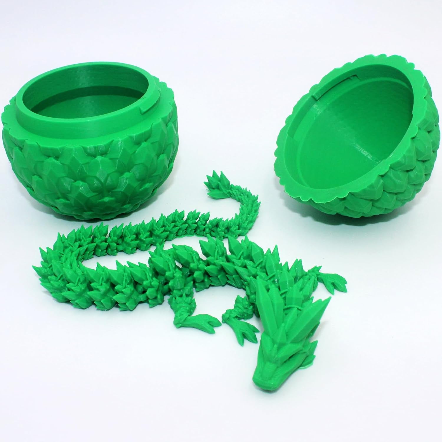 3D Printed Dragon - Full Articulated Crystal Dragon with Egg, Flexible ...
