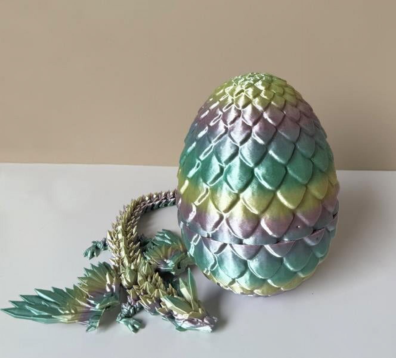 3D Printed Dragon In Egg Articulated Toy Dragon with Wings Surprise ...