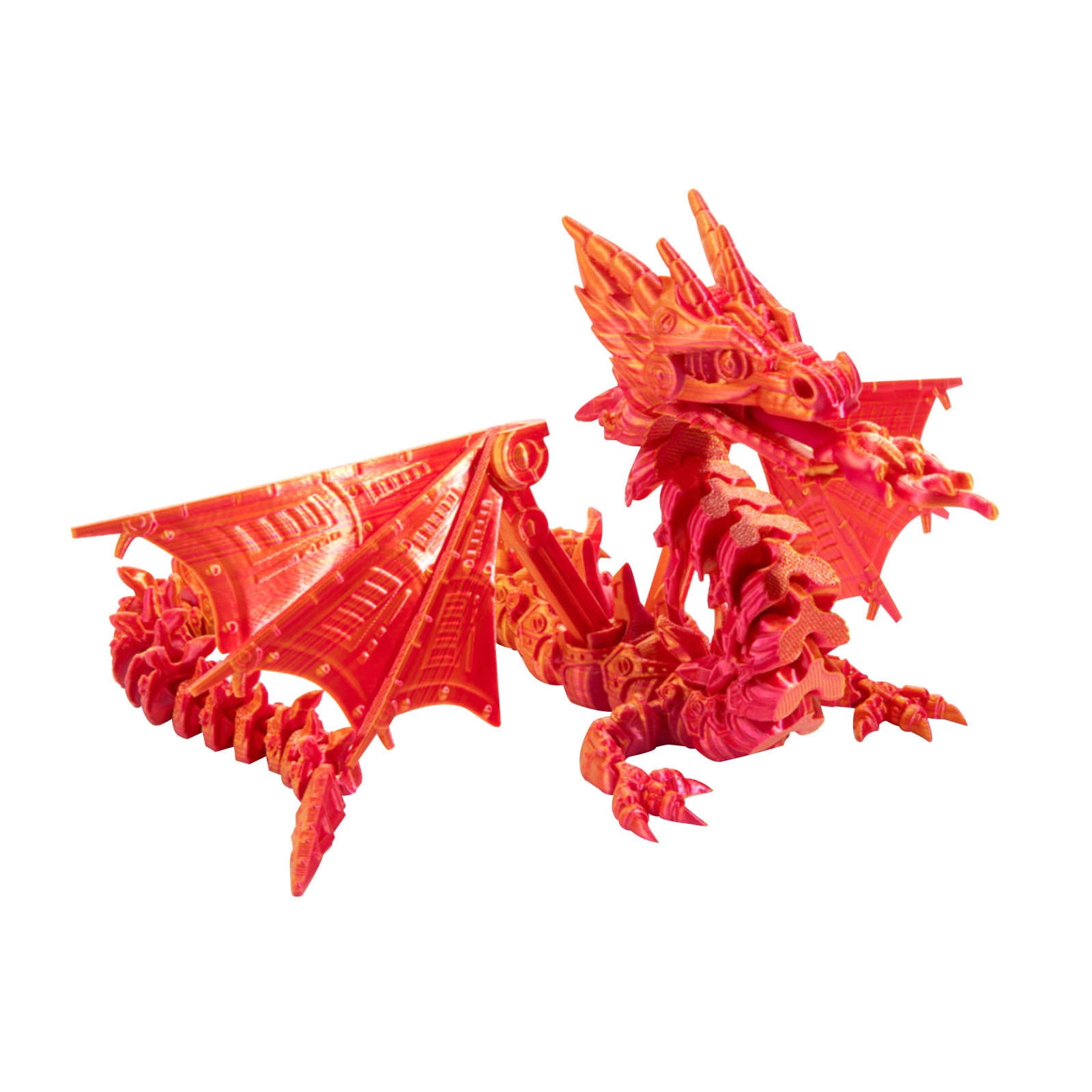 3D Printed Dragon, Mechanical Crystal Dragon, Articulated Dragon with ...