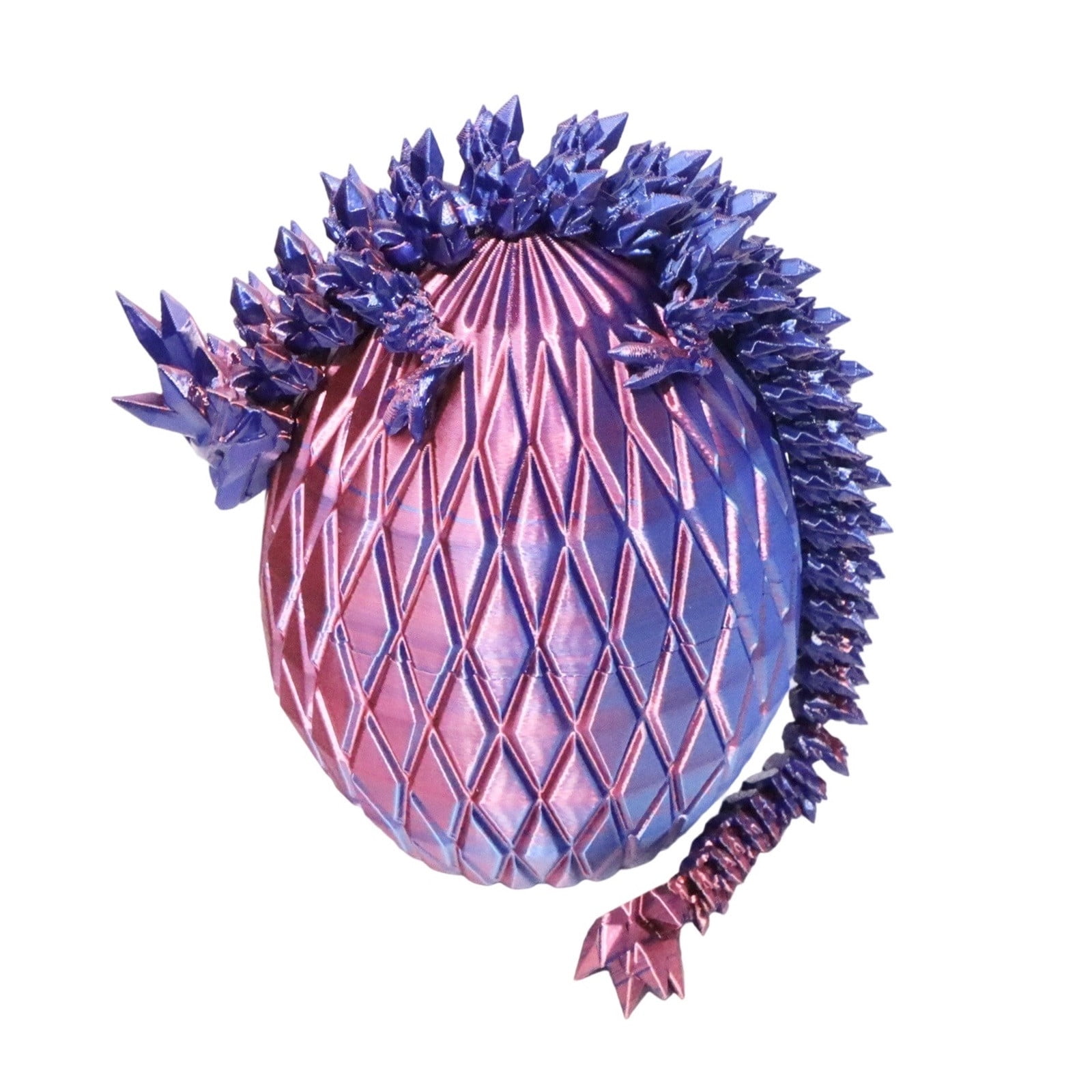 3D Printed Dragon Perched on Egg Decor, Articulated Fantasy Figure for ...