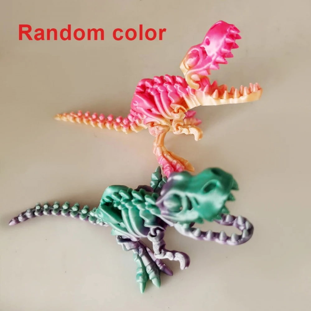 3D Printed Dragon Set & Rotatable Tyrannosaurus Rex Skeleton - Crafts ...