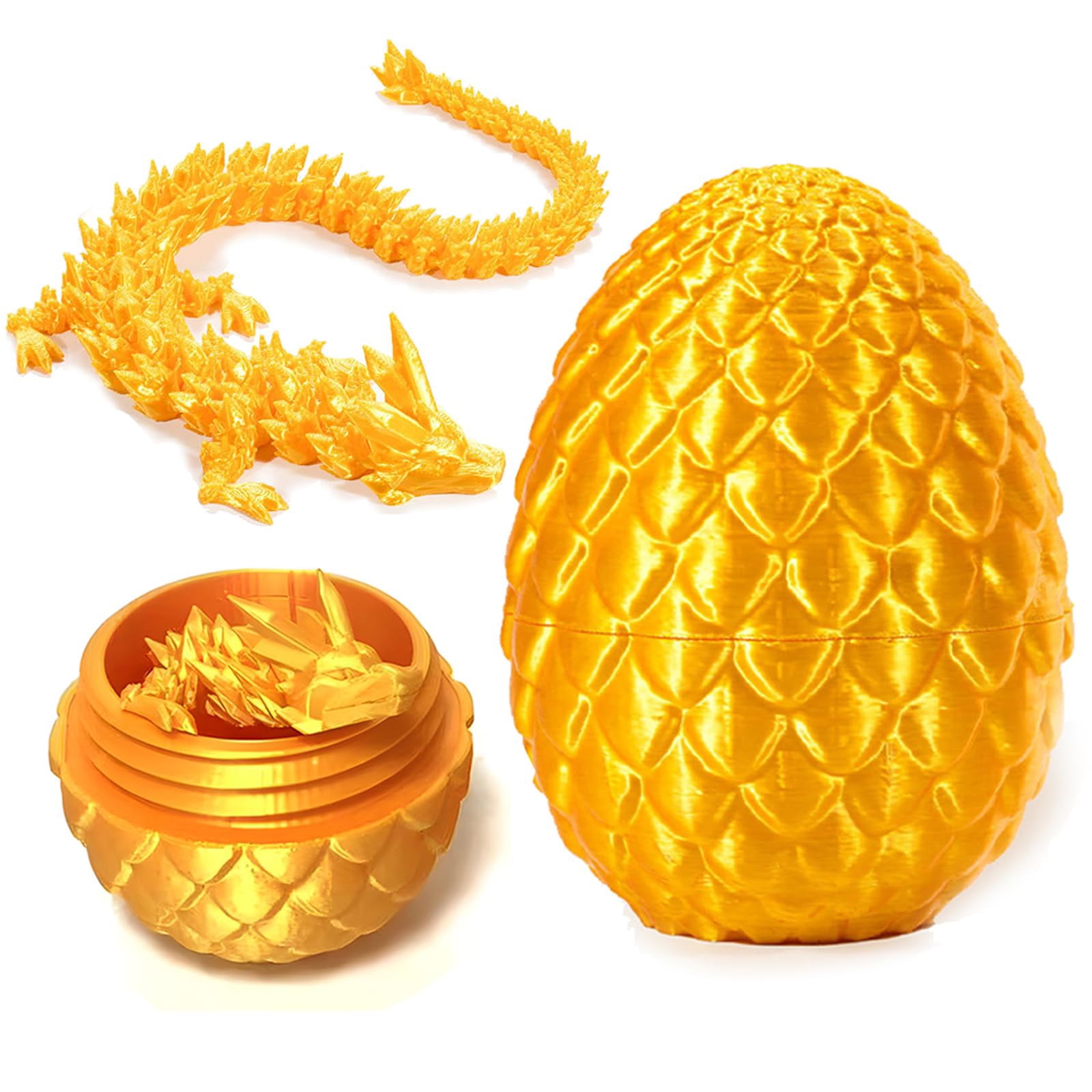 3D Printed Dragon Statue, 1 Count Colorful Gradient Design Dragon Egg ...