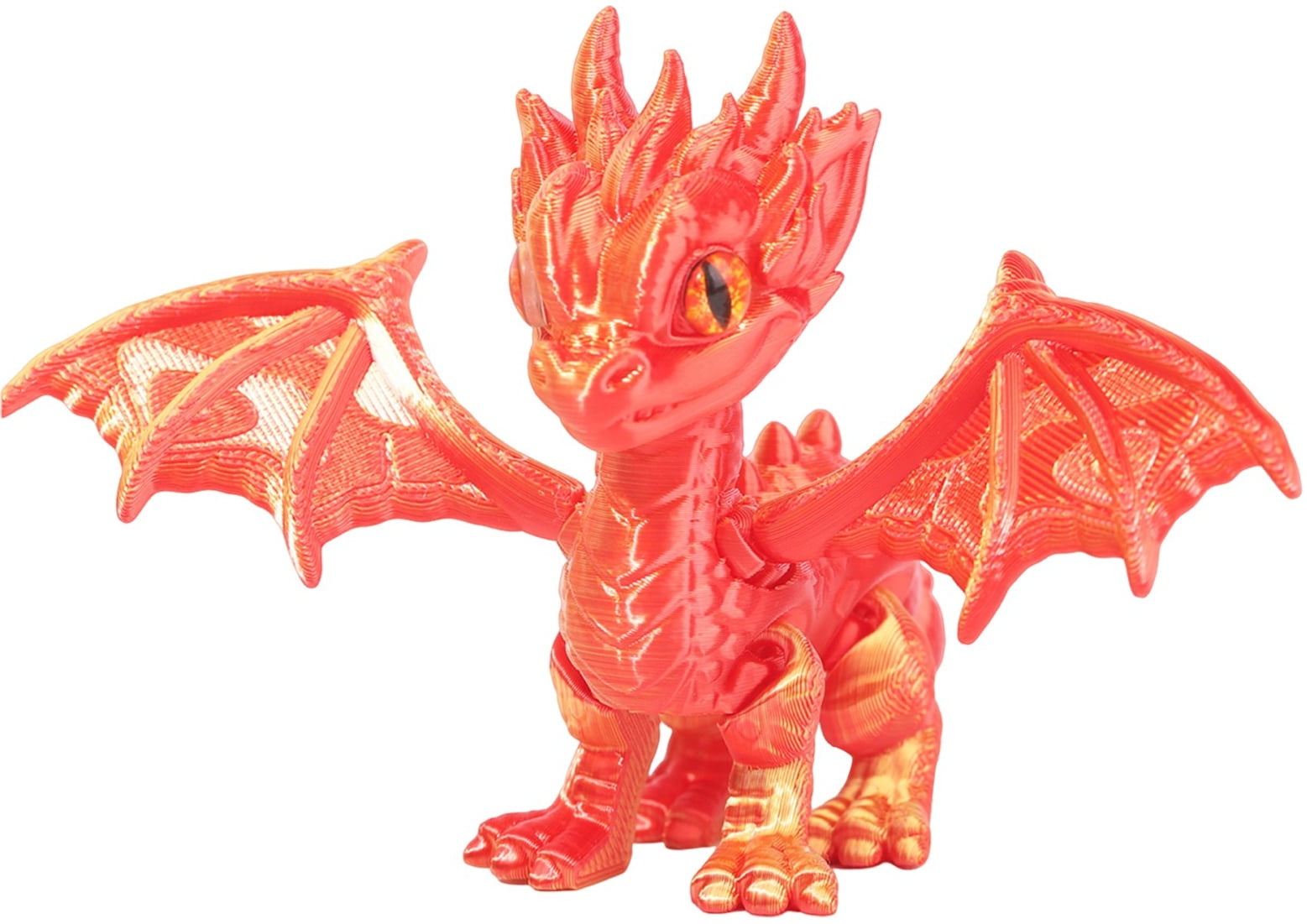 3D Printed Dragon with Wings Articulated Toys, 4.3'' Cute 3D Printed ...