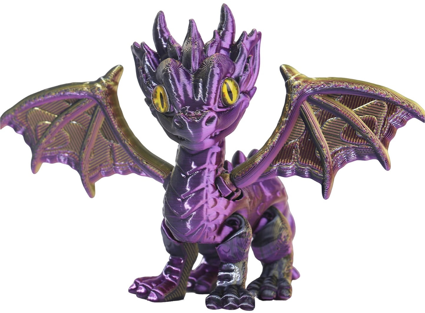 3D Printed Dragon with Wings Articulated Toys, 4.3'' Cute 3D Printed ...