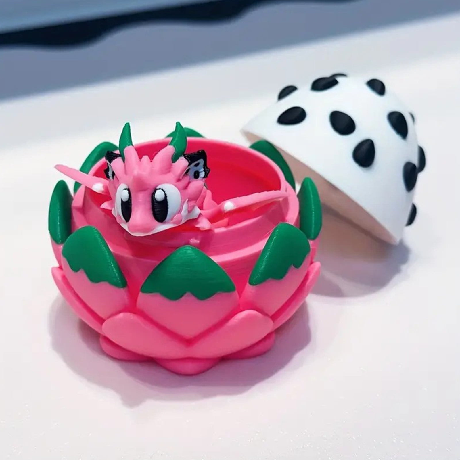 3D Printed Dragon with Wings, Mini Dragon Fruit Style | Articulated ...