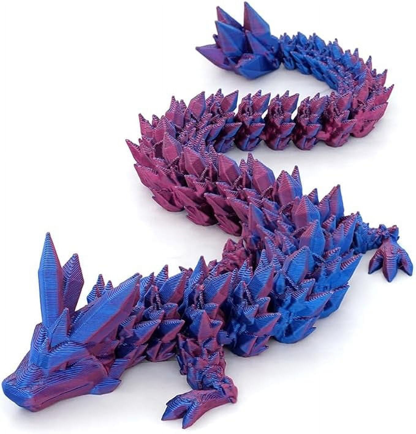 3D Printed Dragon in Egg, Articulated Crystal Dragon Egg Surprise ...