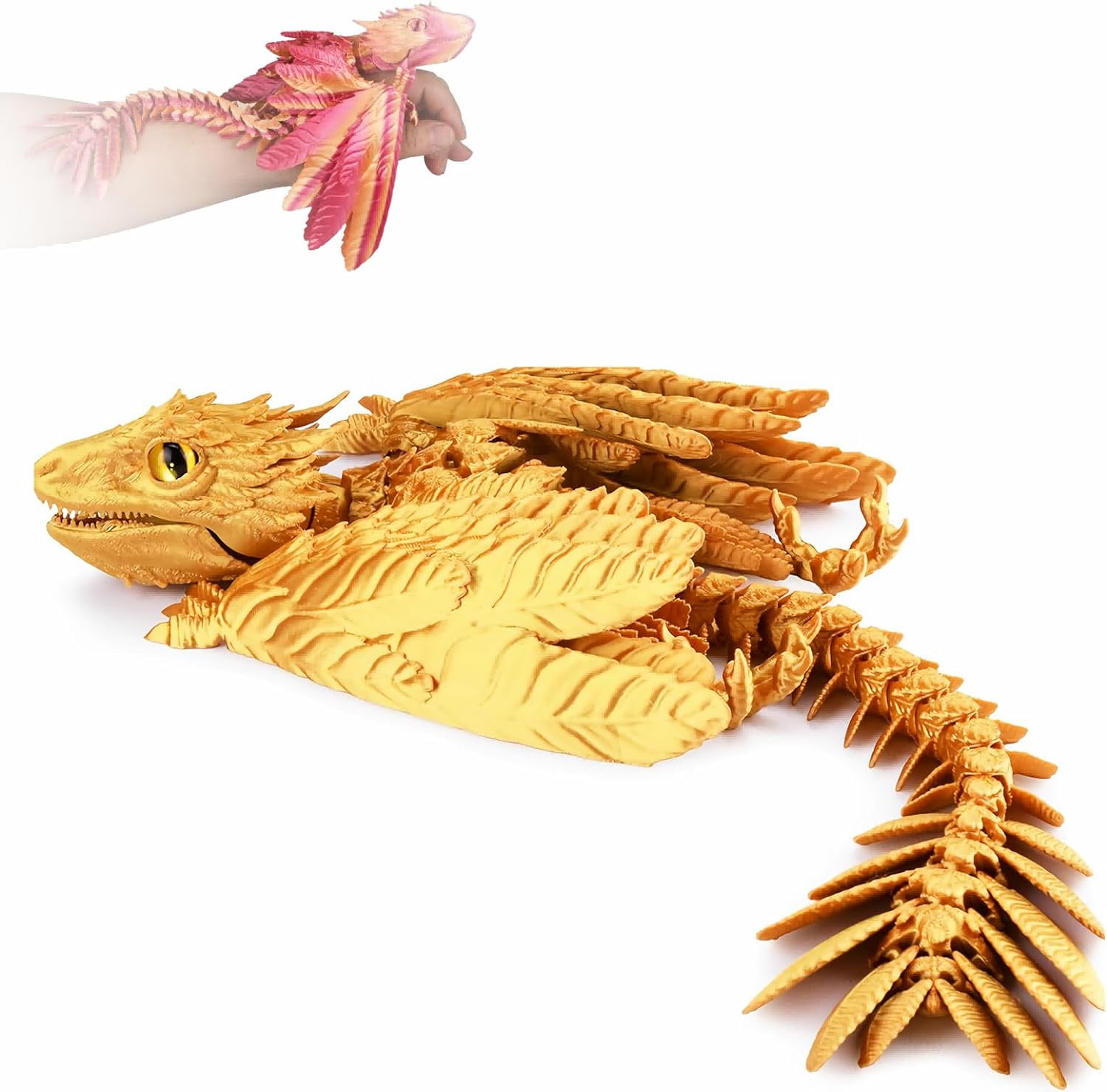 Print File Free Download Giant 9 Foot Long Rainbow Crystal Dragon 3D ...