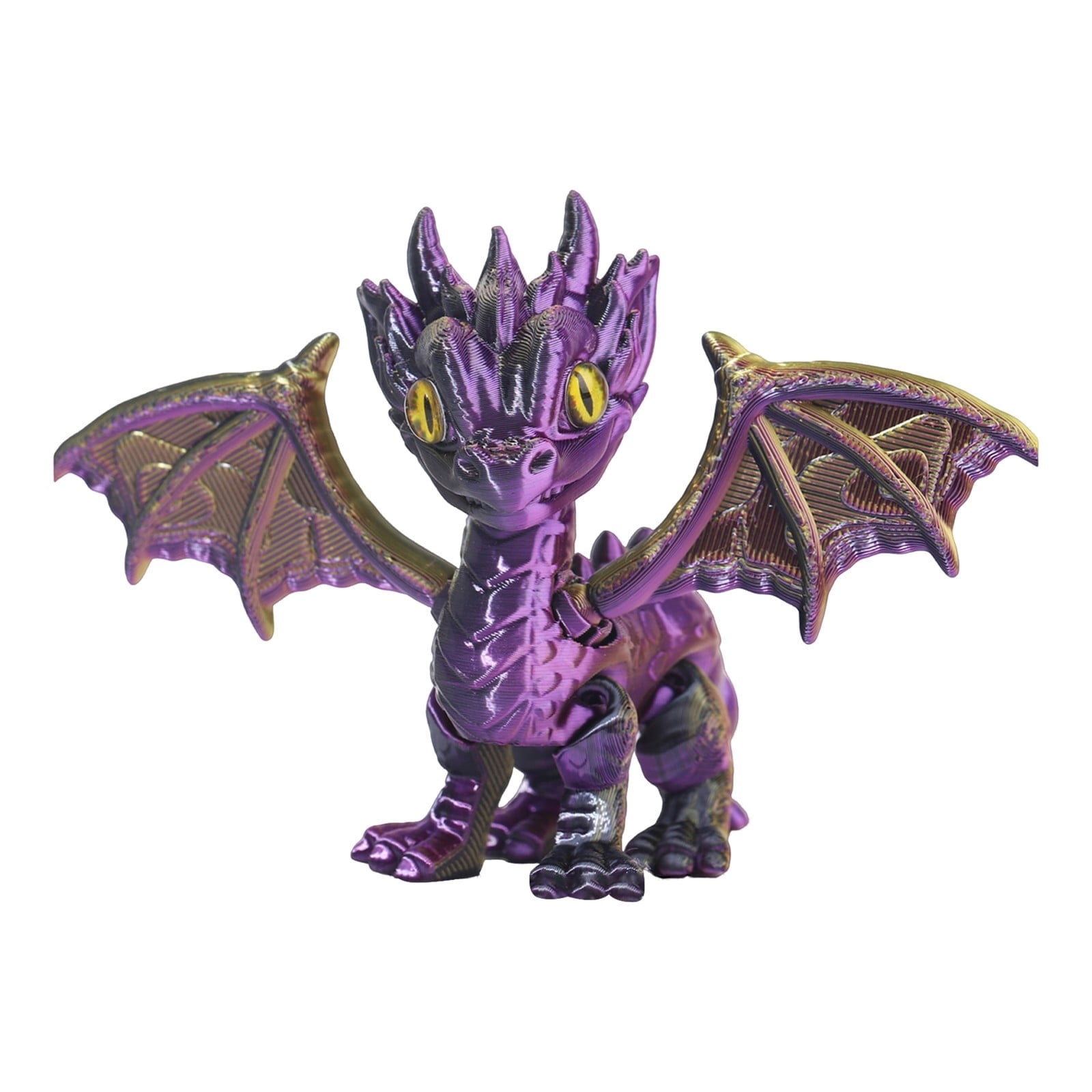 3D Printed Dragon with Wings Articulated Desk Decorations Toys, Mini 3-d Printed Flying Dragons ...