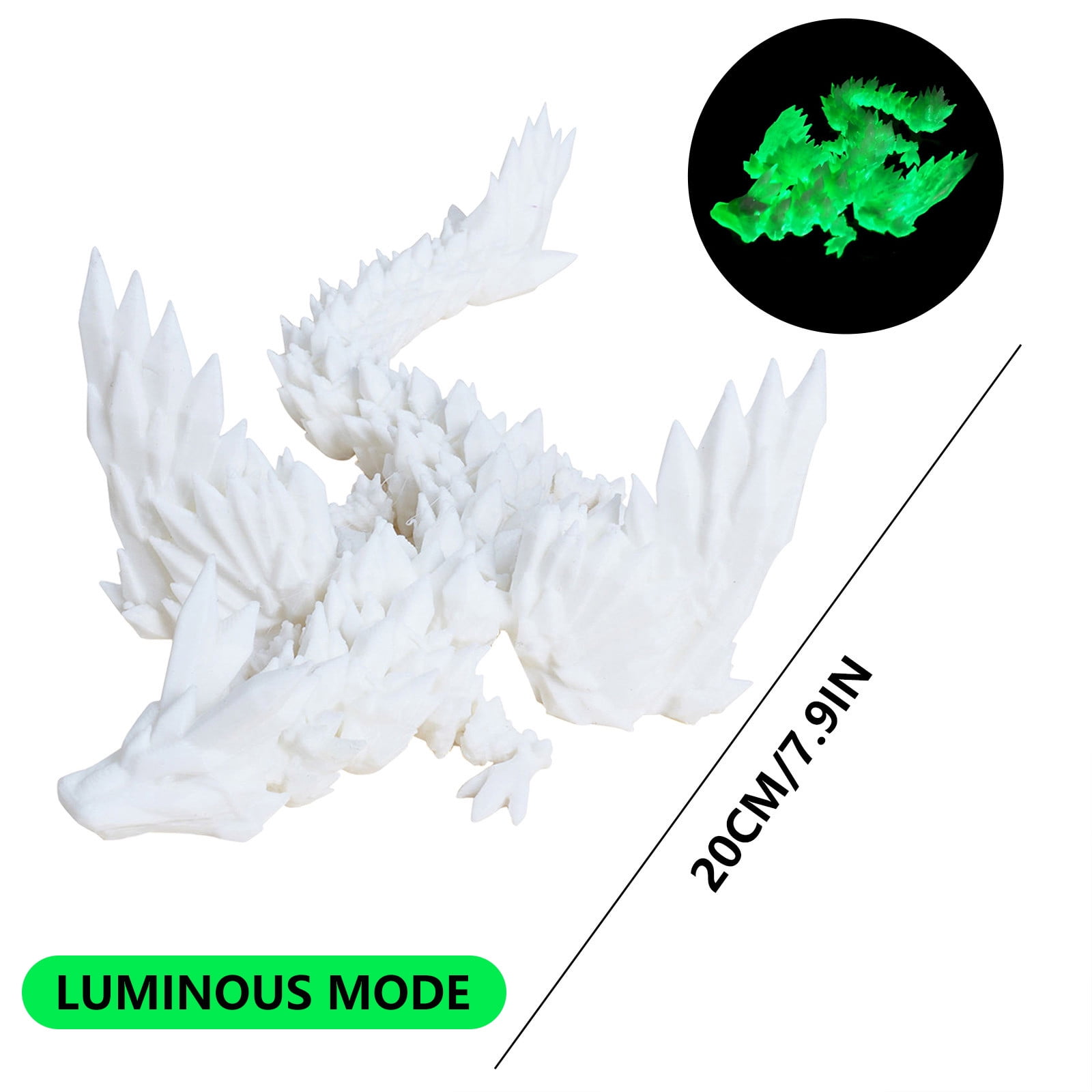 3D Printed Dragon with Wings Flying Dragon,Articulated 3D Dragon Toys ...