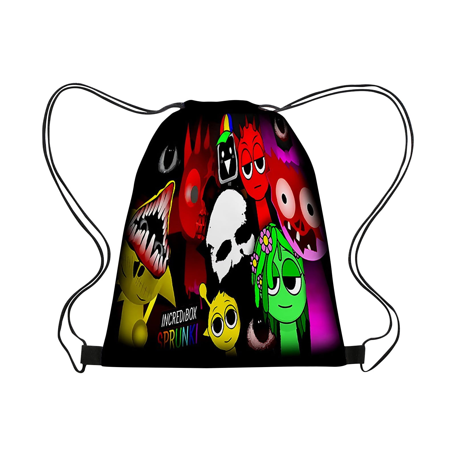 3D Printed Drawstring Backpack Sprunki-_Young Cartoon Backpack Things ...