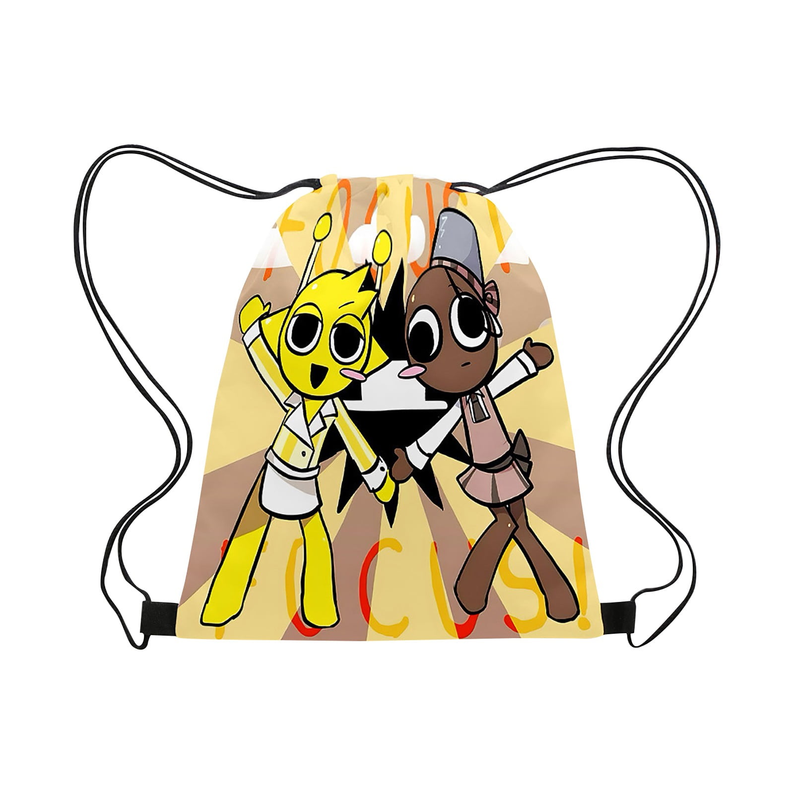 3D Printed Drawstring Backpack Sprunki-_Young Cartoon Backpack Things ...