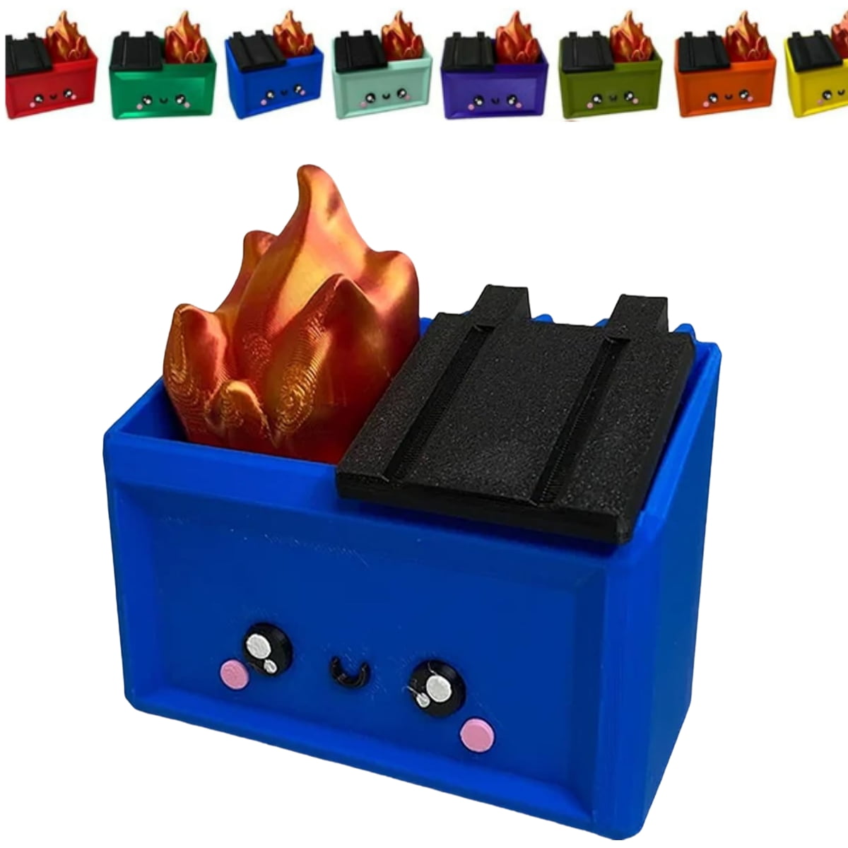 3D Printed Dumpster Fire Desk Figurine,Dumpster Fire Desk Figure ...