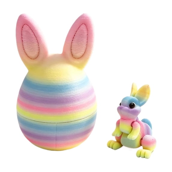 3D Printed Easter Bunny Egg Figurines Desktop Decoration Creative ...