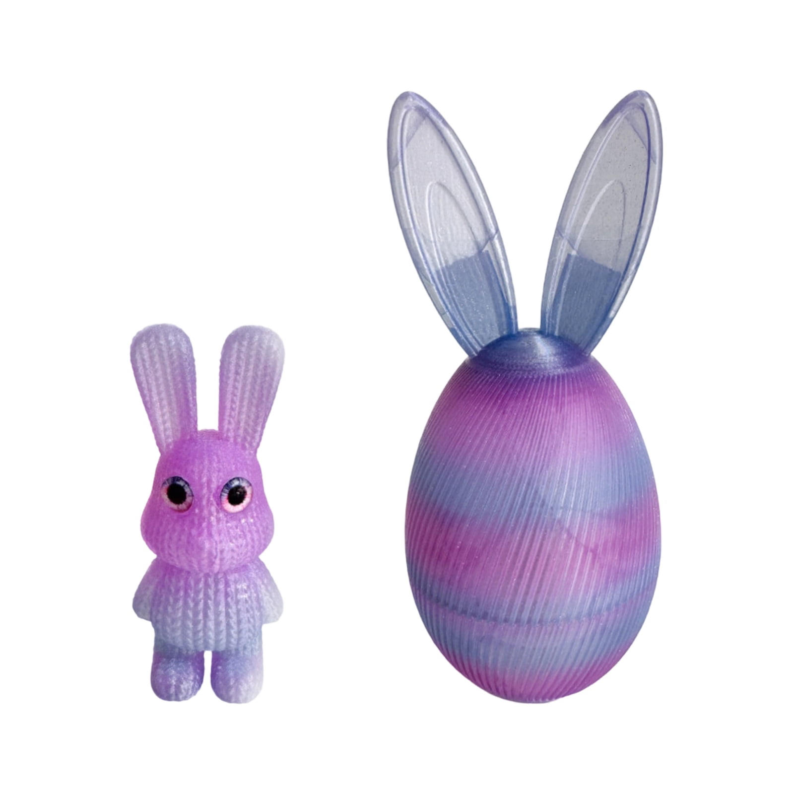 3D Printed Easter Bunny Egg with Surprise Bunny Inside - Metallic ...