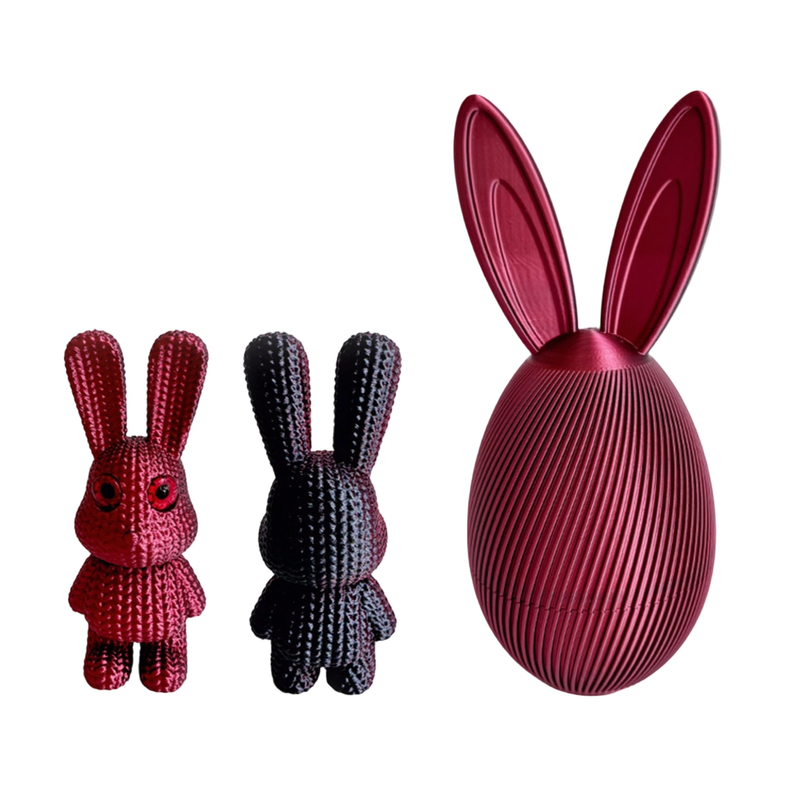 3D Printed Easter Bunny Egg with Surprise Bunny Inside - Metallic ...