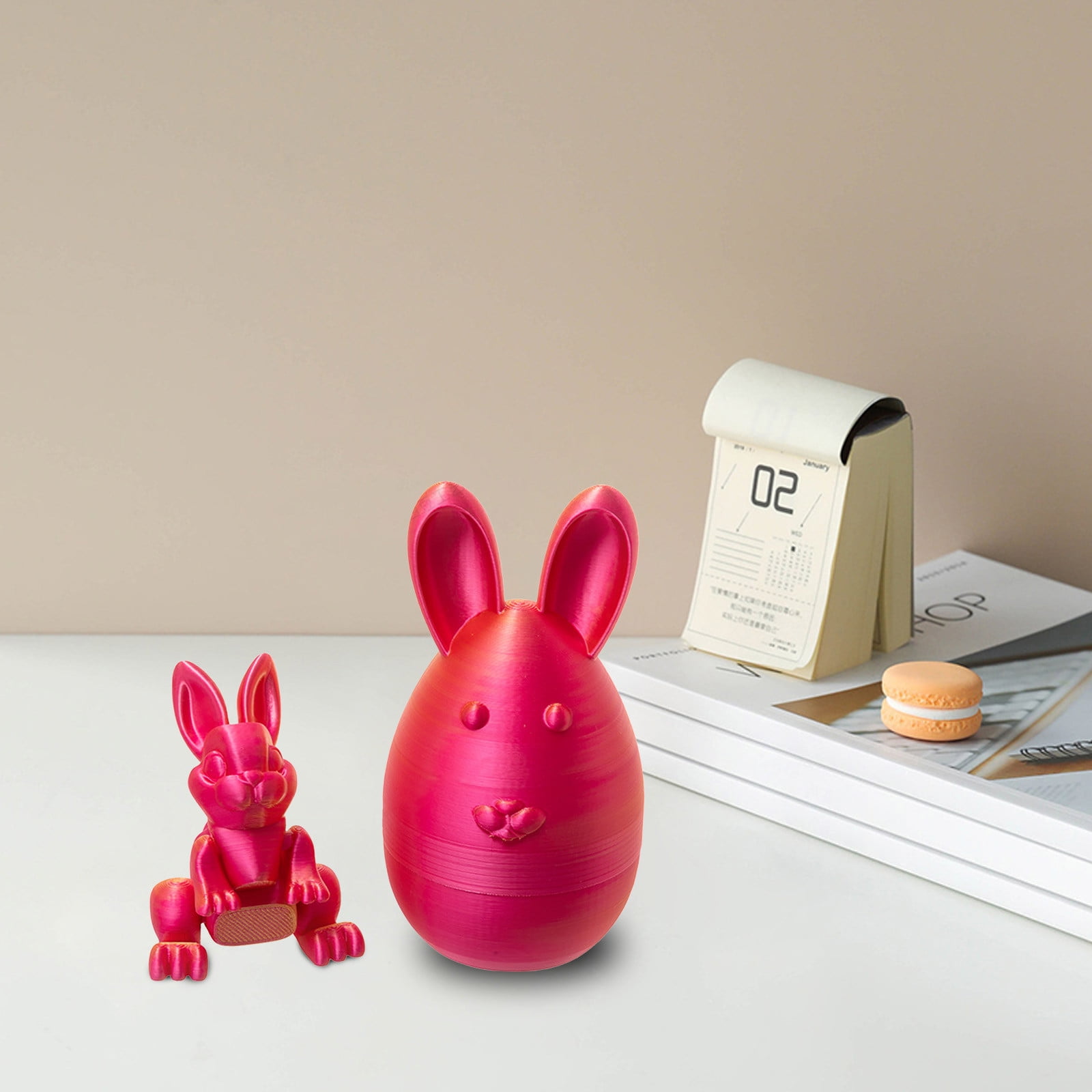 3D Printed Easter Bunny Fidget Toy with Movable Joints, Cute Home Decor ...