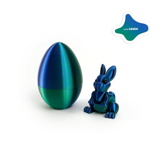 3D Printed Easter Egg And Bunny Figurine Craft Ornament Set With 1 Egg ...