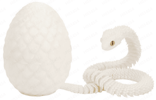 3D Printed Easter Snake Egg, Snake Eggs with Dragon Inside, Crystal ...