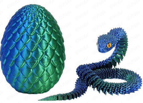 3D Printed Easter Snake Egg, Snake Eggs with Dragon Inside, Crystal ...