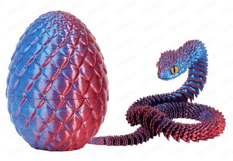 3D Printed Easter Snake Egg, Snake Eggs with Dragon Inside, Crystal ...