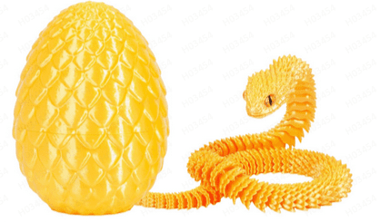 3D Printed Easter Snake Egg, Snake Eggs with Dragon Inside, Crystal ...