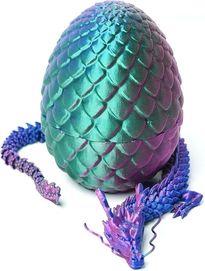 3D Printed Egg Dragon Model,Dragon Inside Egg,Flexible Animals Toy ...