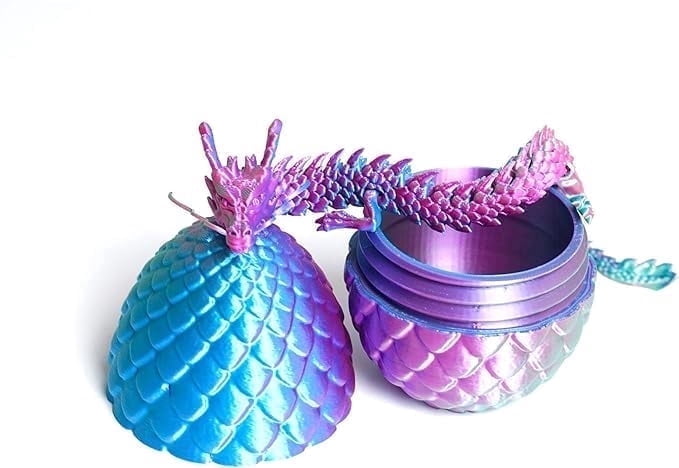 3D Printed Egg Dragon Model,Dragon Inside Egg,Flexible Animals Toy ...