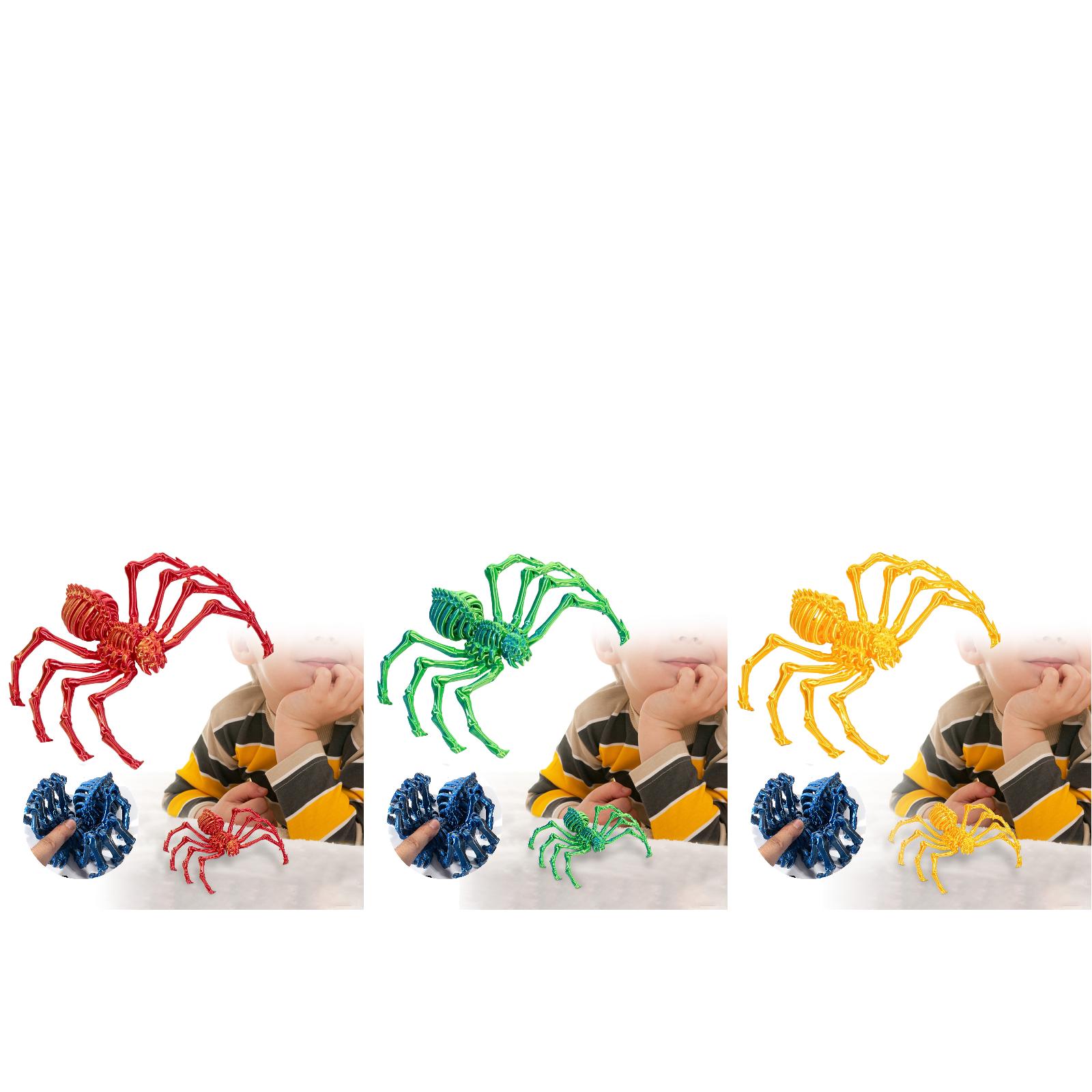 3D Printed Elastic Jumping Spider Shaped Novelty Toys Prank For Kids ...
