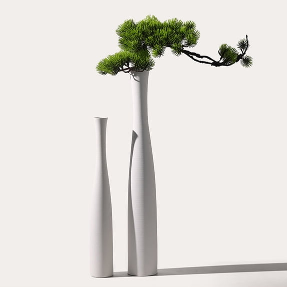 3D Printed Entryway Decorative Vase Set With Pine Tree Design, 2-Pack ...