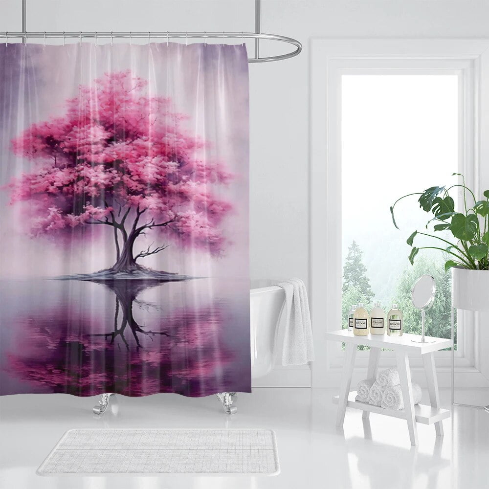 3d Printed European Rural Garden Flowers Scenery Shower Curtain With