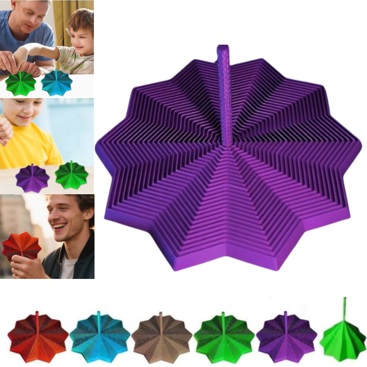 3D Printed Expanded Sensory Fidget Star, Fractal Fidget Hexagon with Handles, 2025 New Star ...