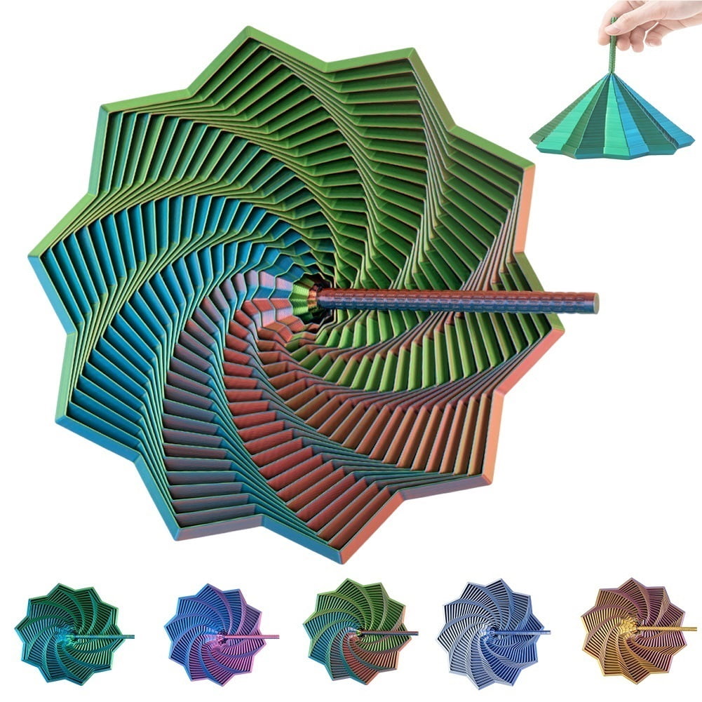 3D Printed Expanded Sensory Fidget Star with Handle, 2026 Brightly ...