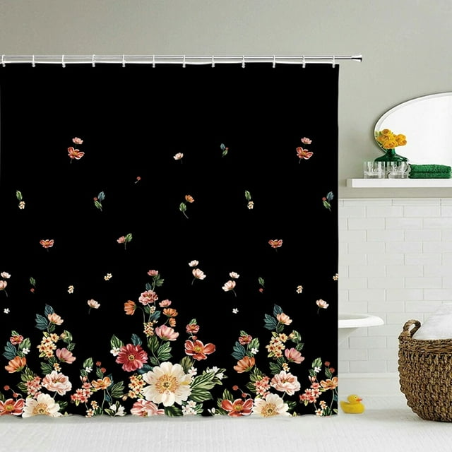 3D Printed Fabric Shower Curtains Beautiful Butterfly Bath Screens ...