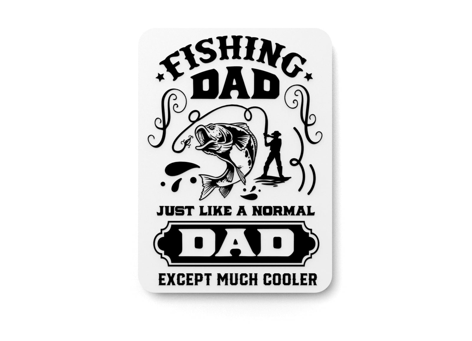 Clever Contraptions 3D Printed FishingDad Wall Art – Bold Decor for ...