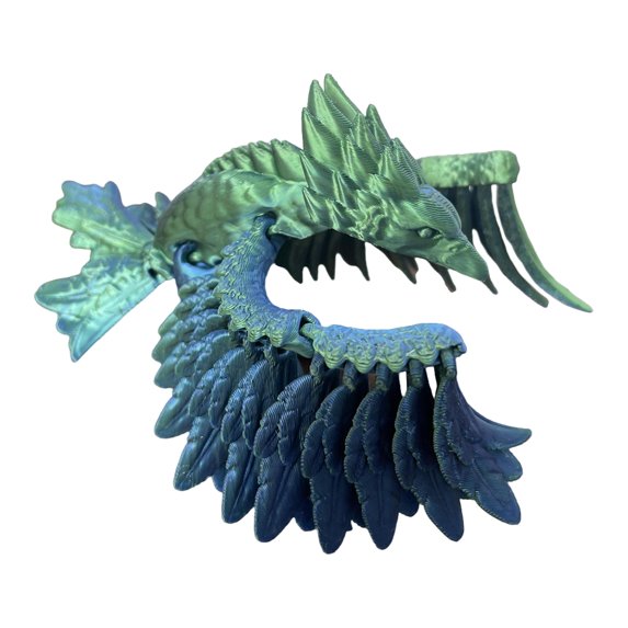 3D Printed Flexible Phoenix Model with Wings for Autism/ADHD (Radiant ...