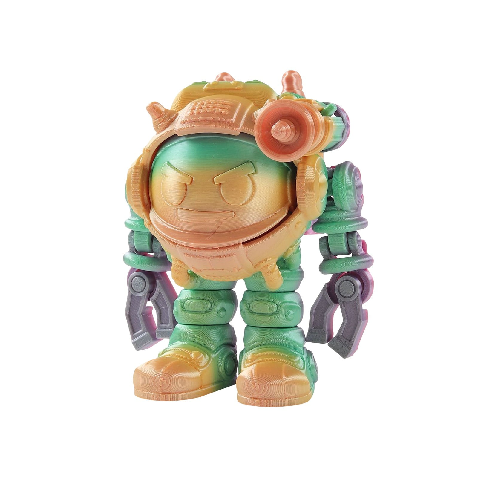 3D Printed Flying Mecha Astronaut Toy Figurine in Multi-Color ...