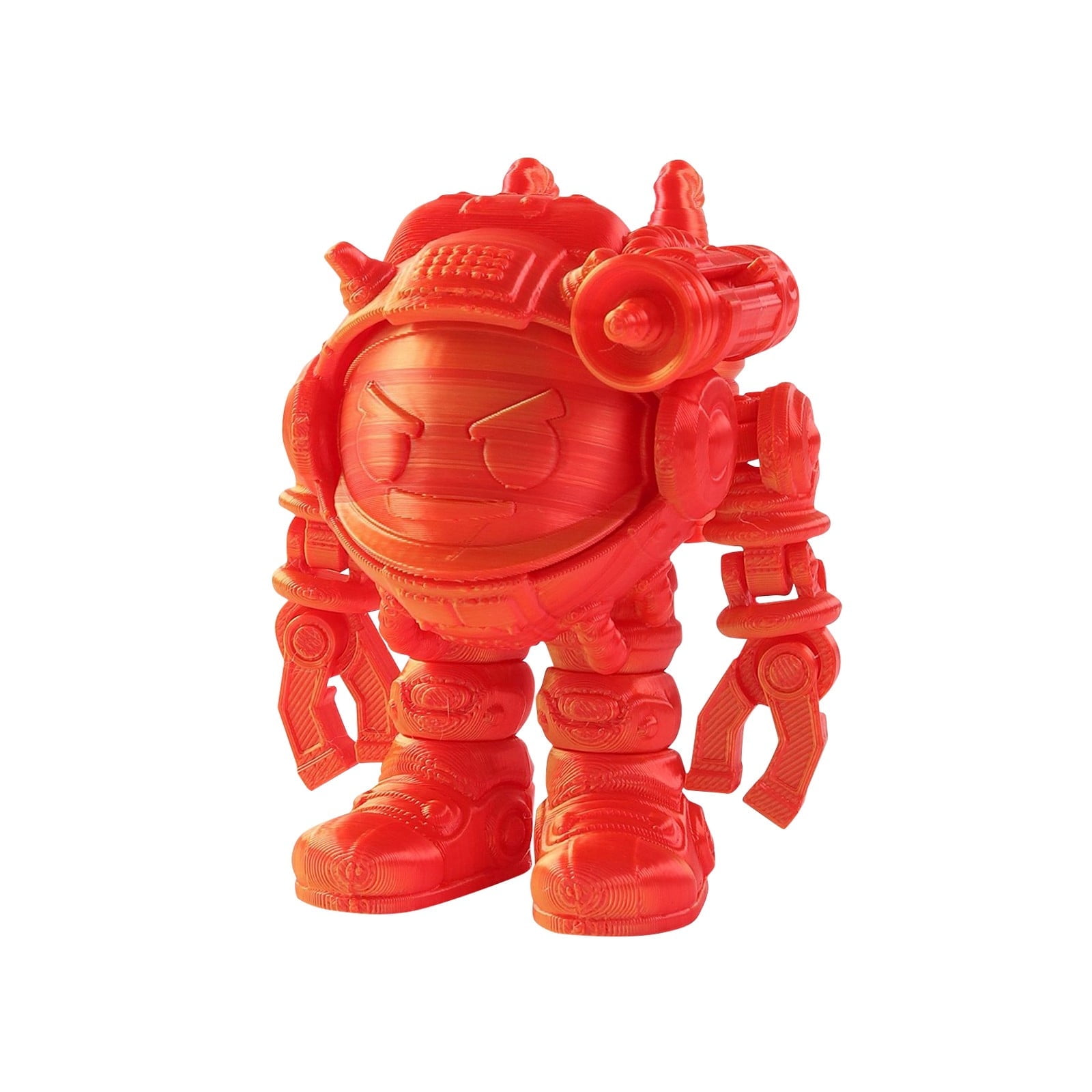 3D Printed Flying Mecha Astronaut Toy Figurine in Red, Articulated ...