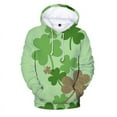 3D Printed Four-leaf Clover Hoodies For Men Lucky Clover Graphics ...