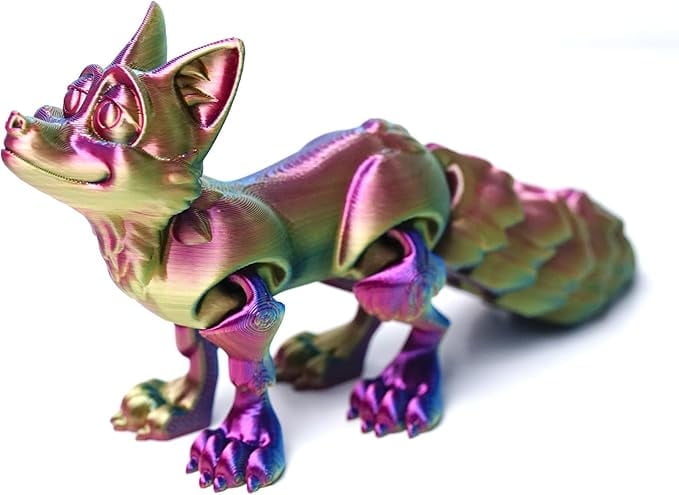 3D Printed Fox,Articulated Models,Flexible Joint Animal Model Figurines ...