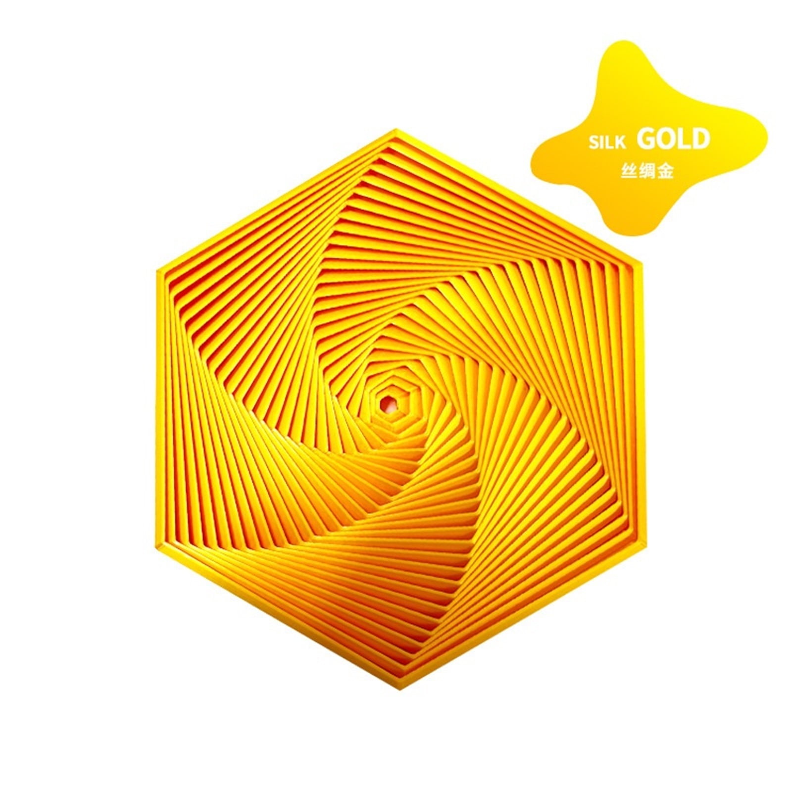 3D Printed Fractal Hexagon Figurines Spiral Design Portable Playing ...